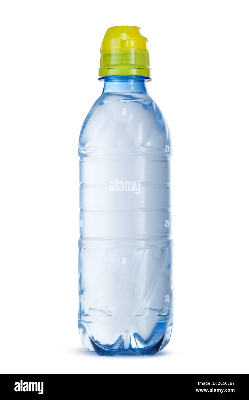 Small bottle of mineral water in plastic isolated on white Stock Photo ...