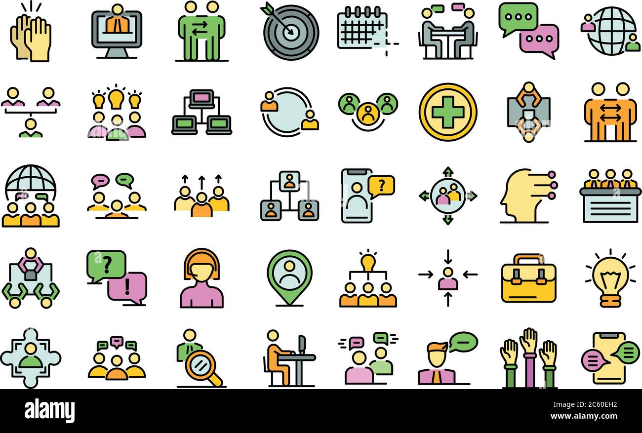 Advice icons vector flat Stock Vector Image & Art - Alamy