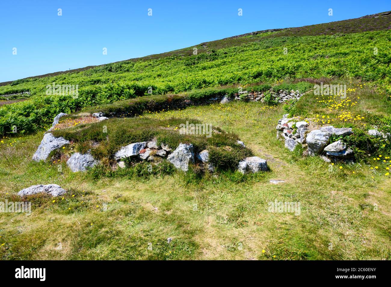 Holyhead Mountain Hut Circles are a group of prehistoric huts near ...