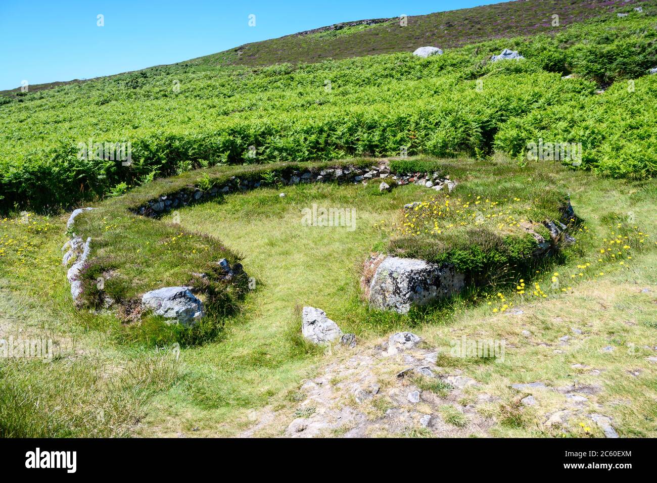 Holyhead Mountain Hut Circles are a group of prehistoric huts near ...