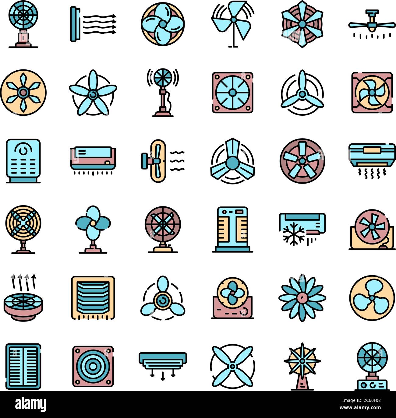 Ventilator icons vector flat Stock Vector Image & Art - Alamy