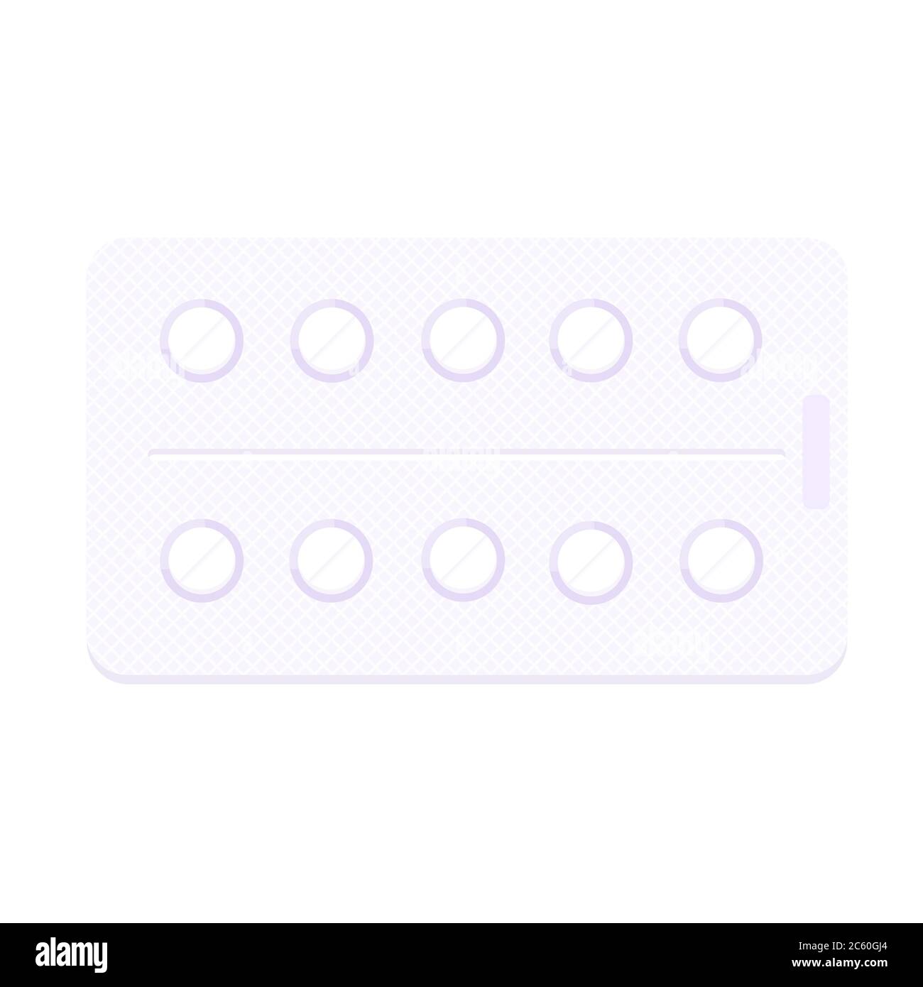 Tablet blister with red white capsules flat style design vector ...