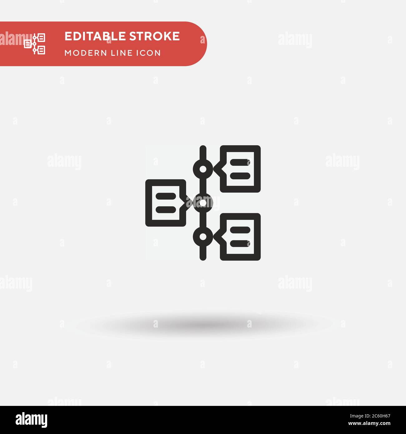 Timeline Simple vector icon. Illustration symbol design template for ...