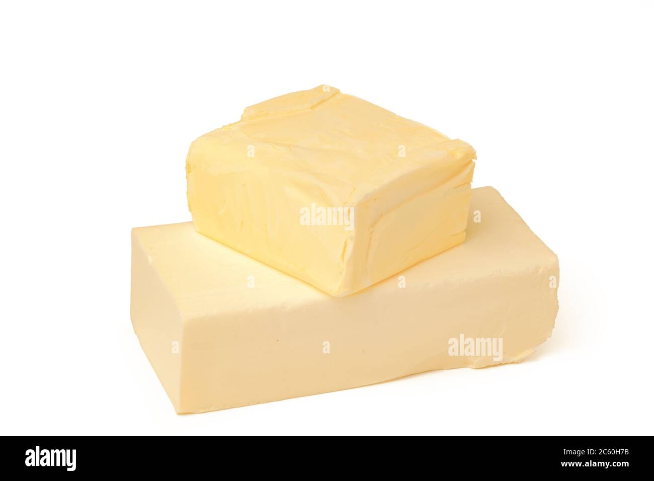 Block of butter isolated on white background Stock Photo - Alamy