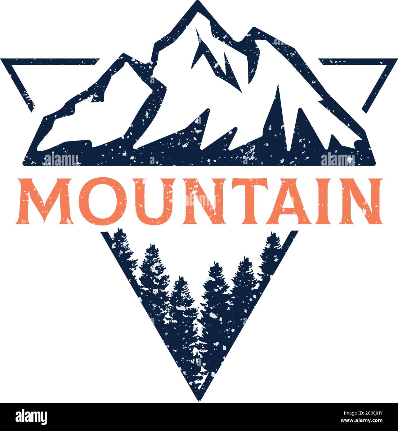 Forest Mountain Outdoor logo design vector in triangle, best for sport ...
