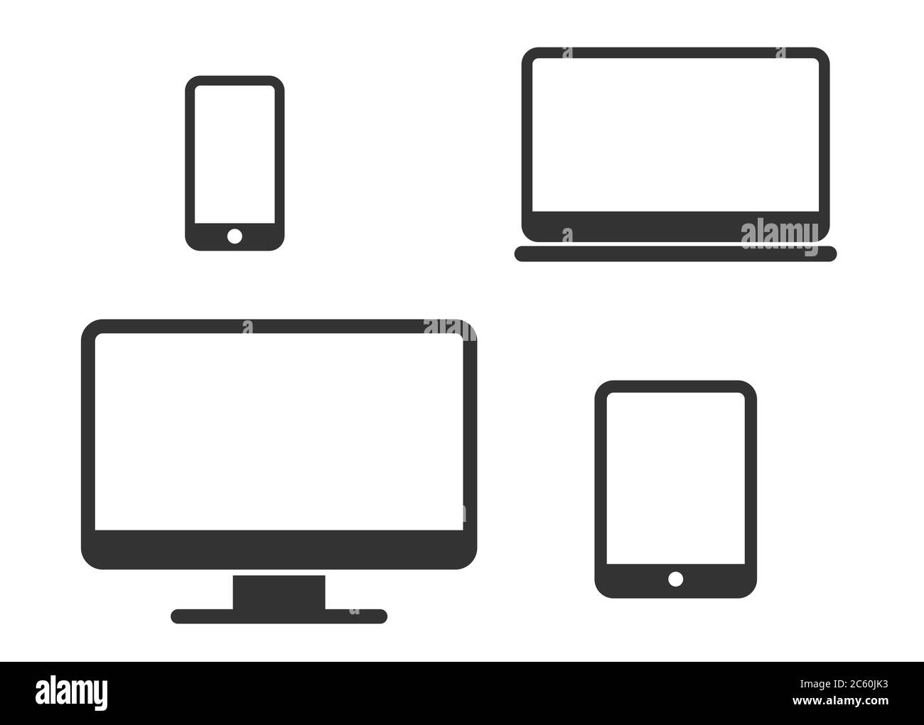 White Computer Monitor Icon