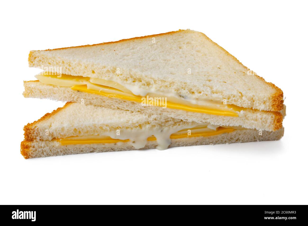 Two halves of a sandwich isolated on white Stock Photo - Alamy