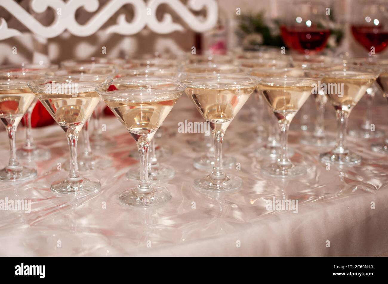 Wedding buffet. Martini alcoholic cocktail Stock Photo - Alamy