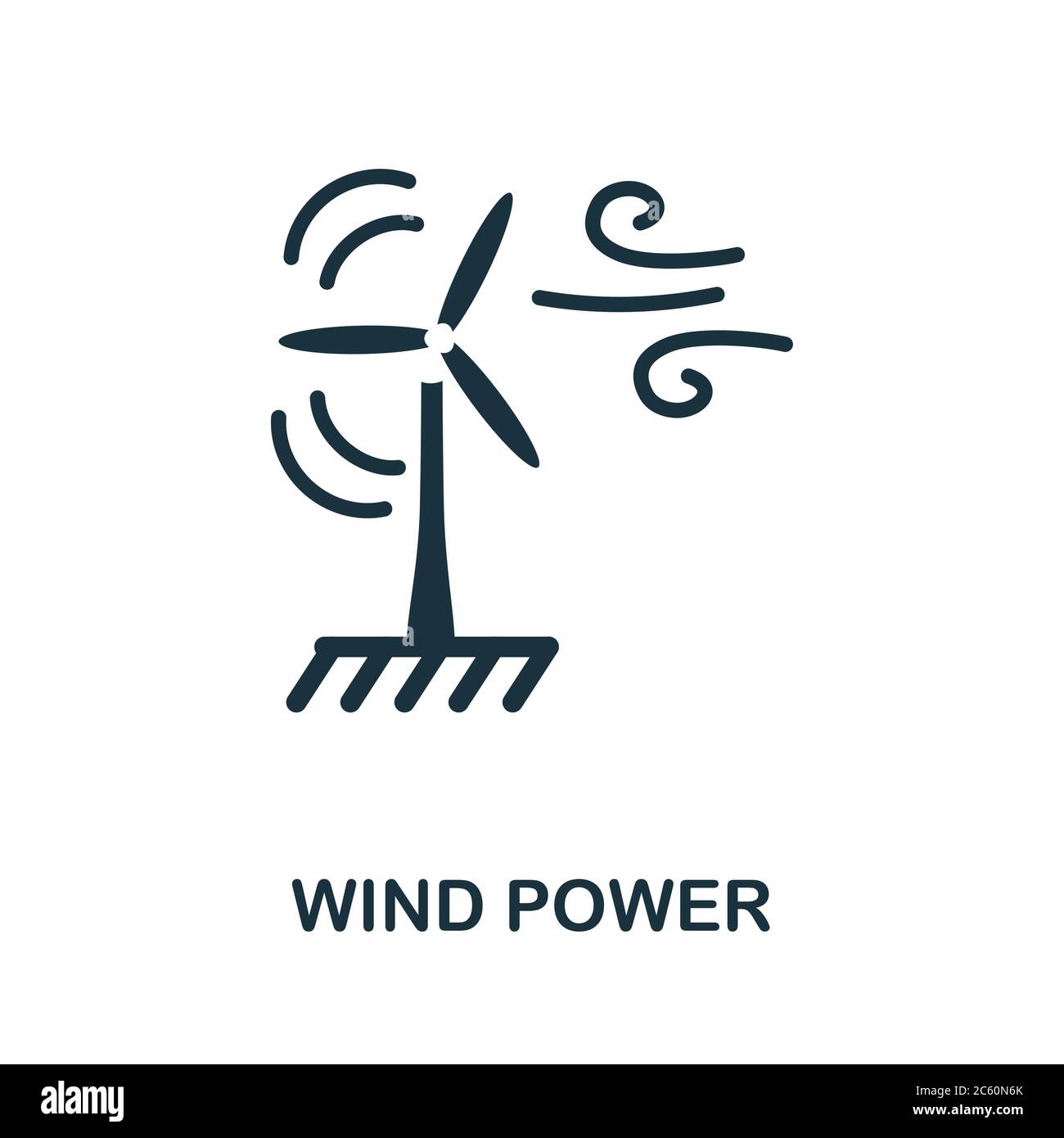 Wind Power icon. Simple element from global warming collection ...