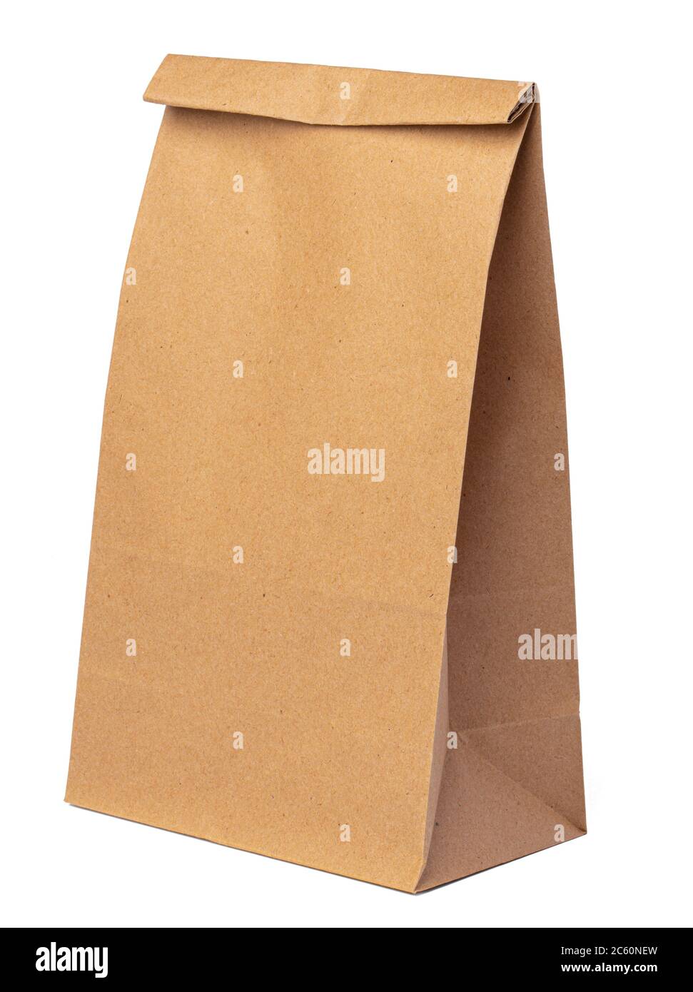 Craft paper package for food on white background Stock Photo - Alamy