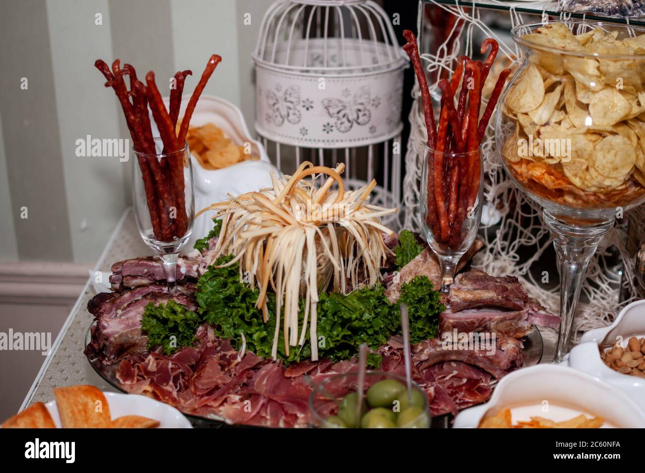 Different smoked sausages slices hi-res stock photography and images ...