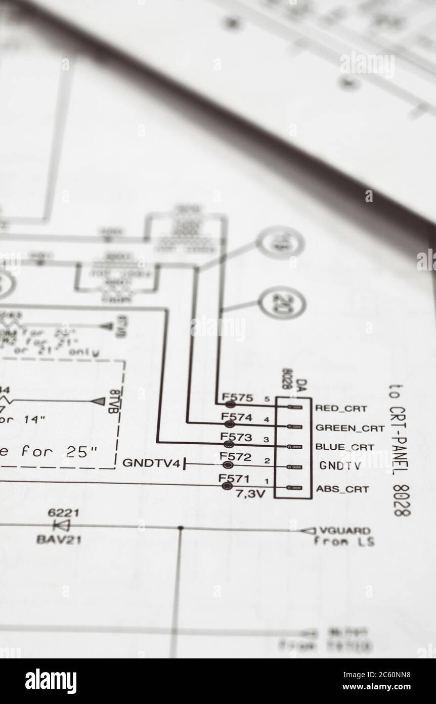electronic circuit diagrams Stock Photo - Alamy