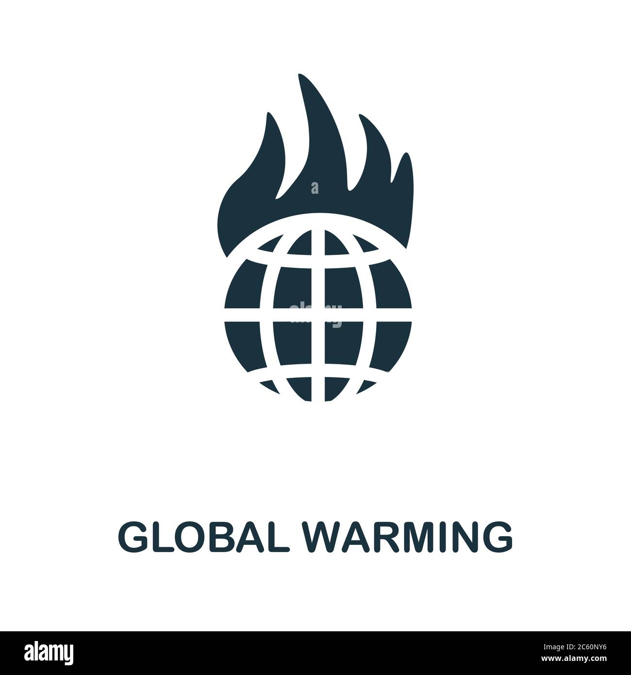 Global Warming icon. Monochrome simple Global Warming icon for ...