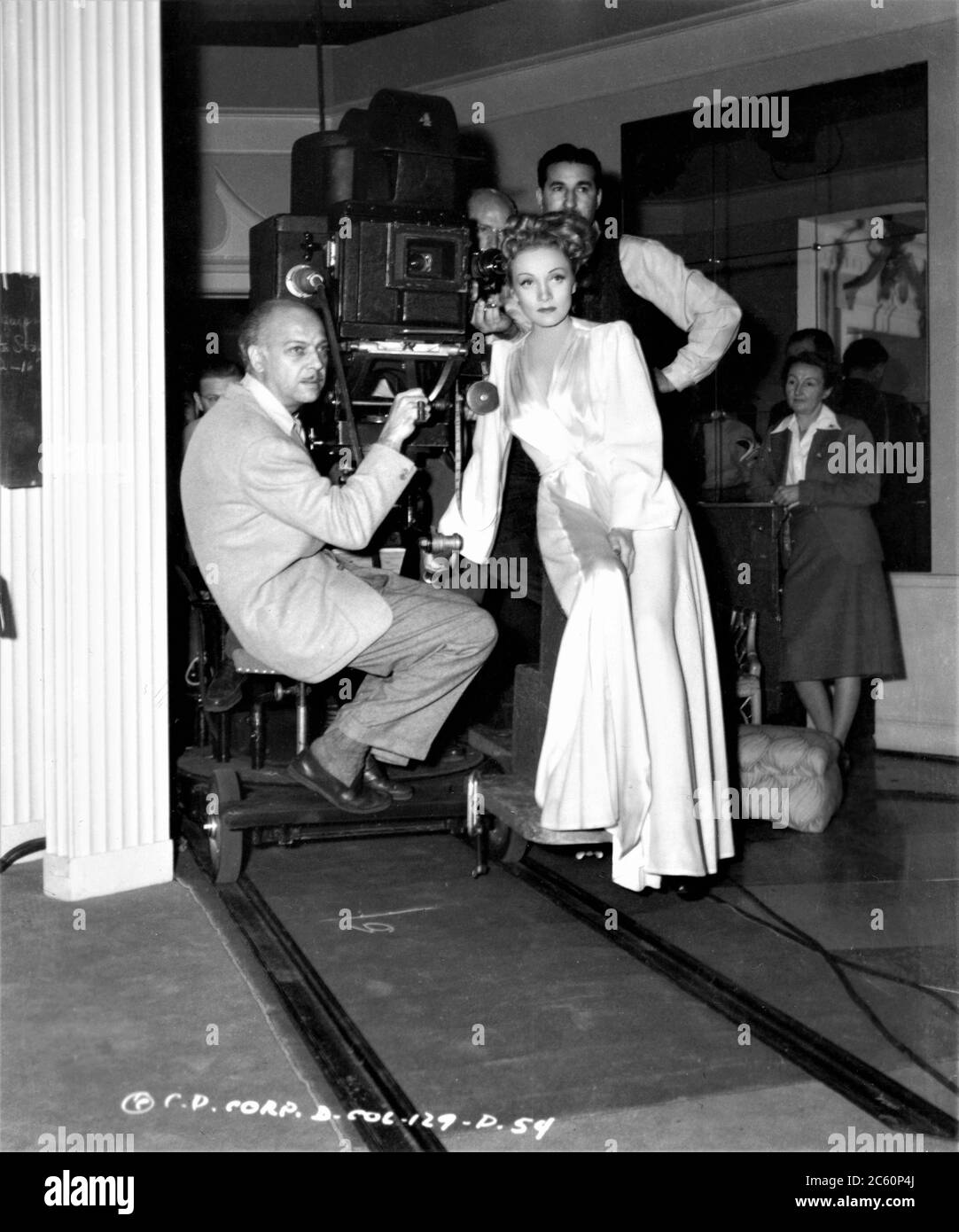 Director MITCHELL LEISEN MARLENE DIETRICH and Film Crew including ...