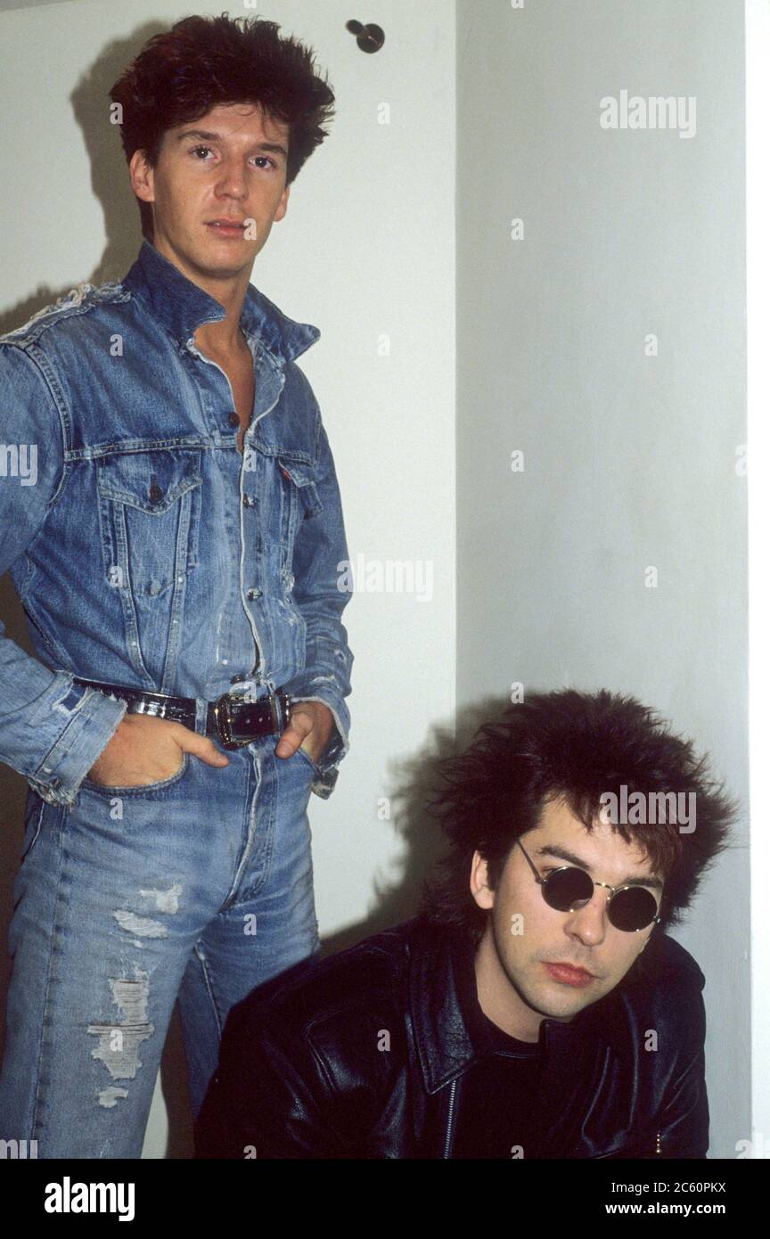 Simon Climie and Rob Fisher from Climie Fisher at a photoshoot on EMI ...