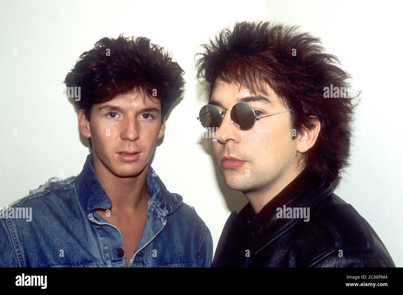 Simon Climie and Rob Fisher from Climie Fisher at a photoshoot on EMI ...