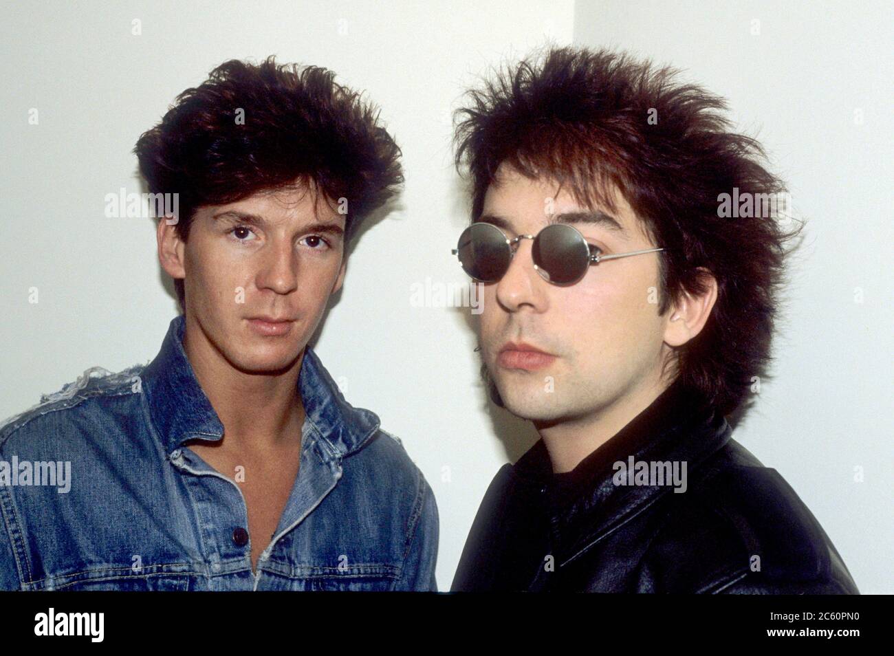Simon Climie and Rob Fisher from Climie Fisher at a photoshoot on EMI ...