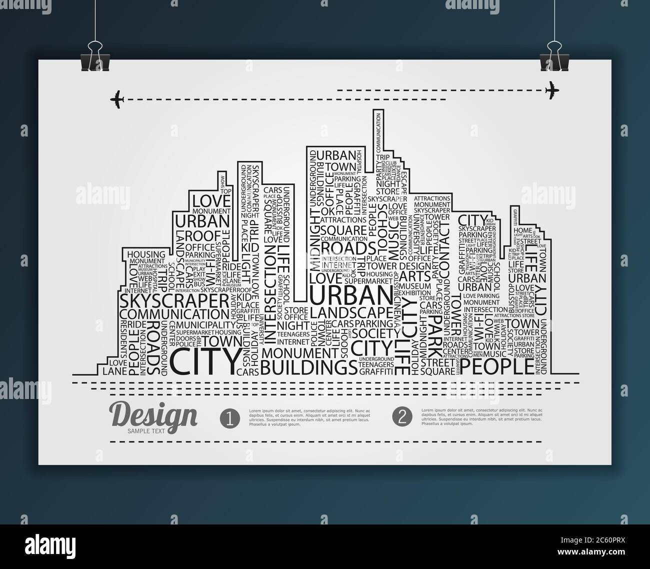 Abstract buildings made from words Stock Vector Image & Art - Alamy