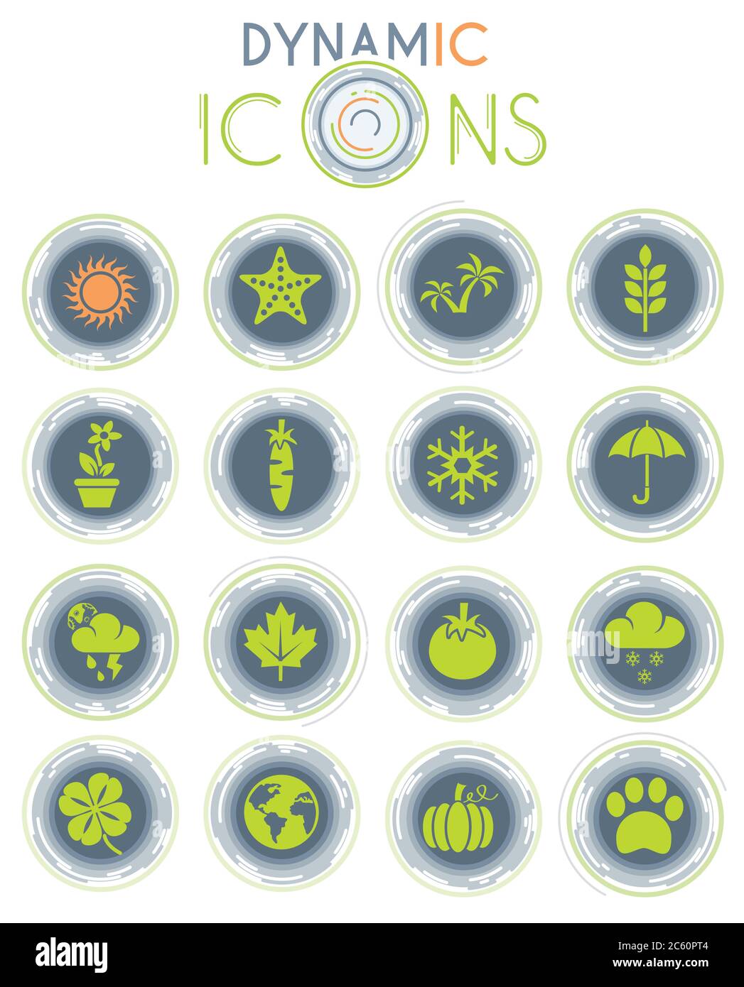 nature dynamic icons Stock Vector Image & Art - Alamy