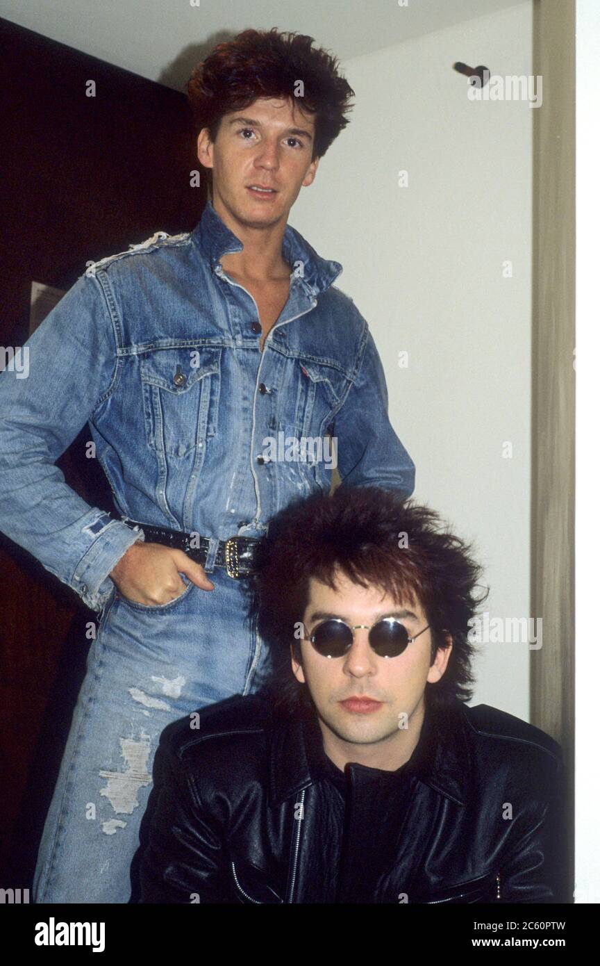 Simon Climie and Rob Fisher from Climie Fisher at a photoshoot on EMI ...