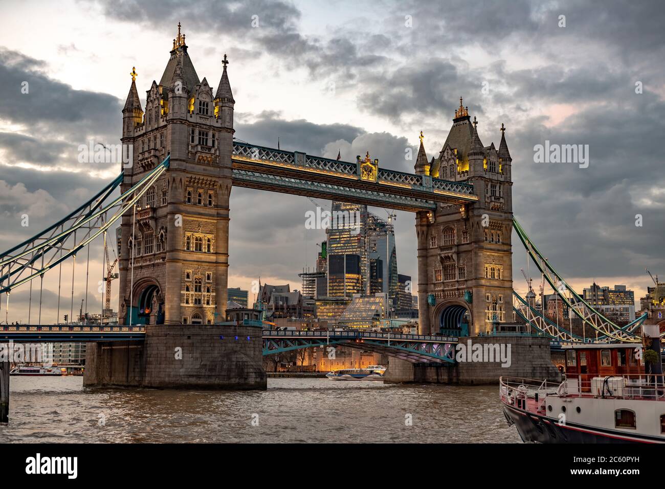 View of the Tower Bridge in London Stock Photo - Alamy