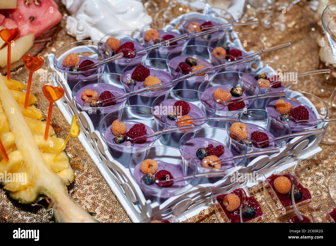 Fruit cups at birthday party hi-res stock photography and images - Alamy
