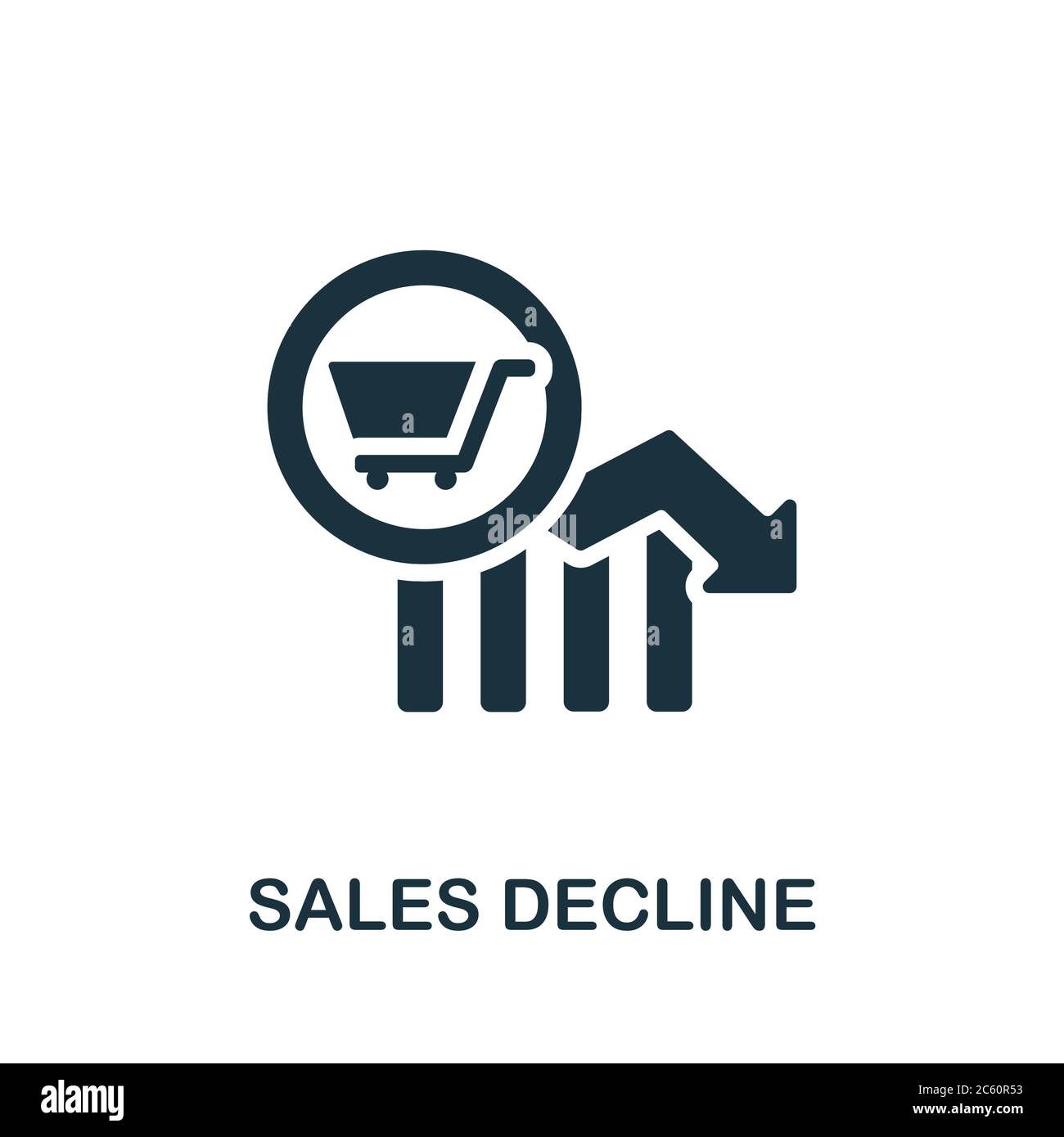 Sales Decline icon. Simple element from Crisis collection. Creative ...