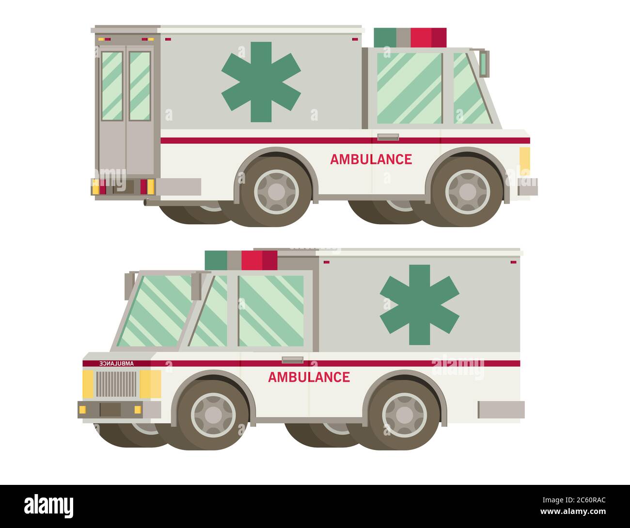 Ambulance flat vector Stock Vector Image & Art - Alamy