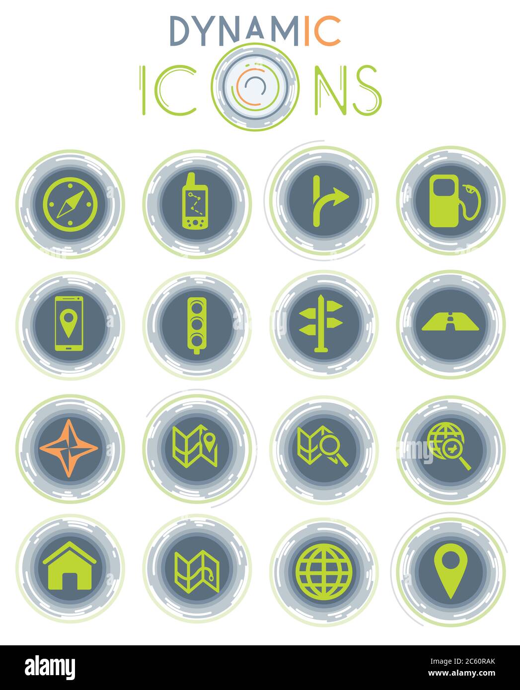 Navigation dynamic icons Stock Vector Image & Art - Alamy