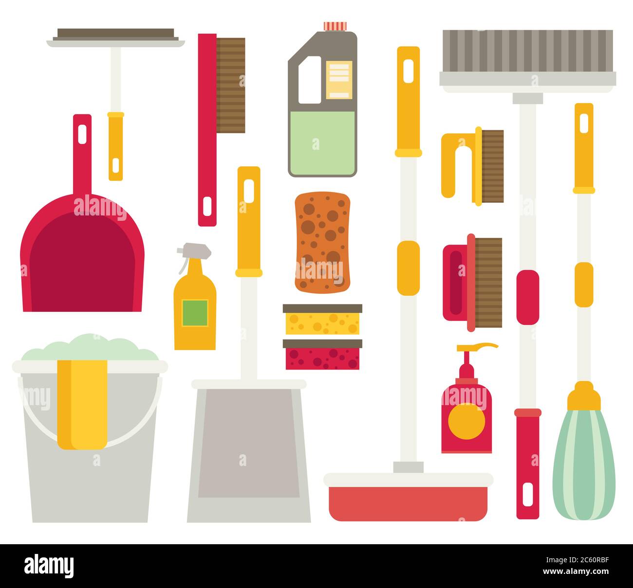 Family cleaning house Cut Out Stock Images & Pictures - Alamy