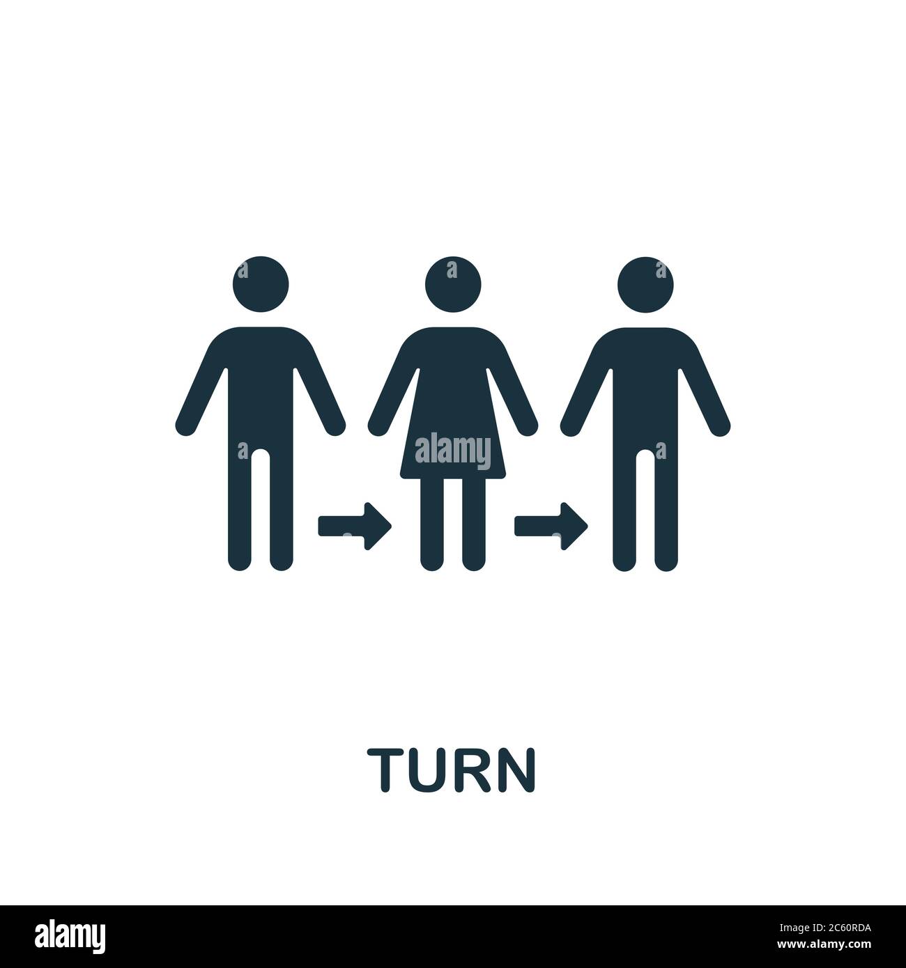 Turn icon. Simple element from Crisis collection. Creative Turn icon ...
