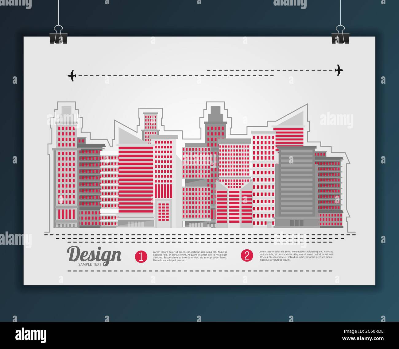 Modern city landscape. Vector illustration. Flat Stock Vector Image ...