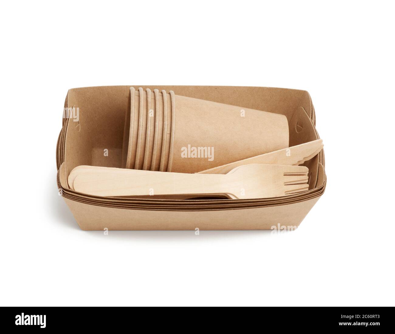 Empty paper cutlery box Cut Out Stock Images & Pictures - Alamy