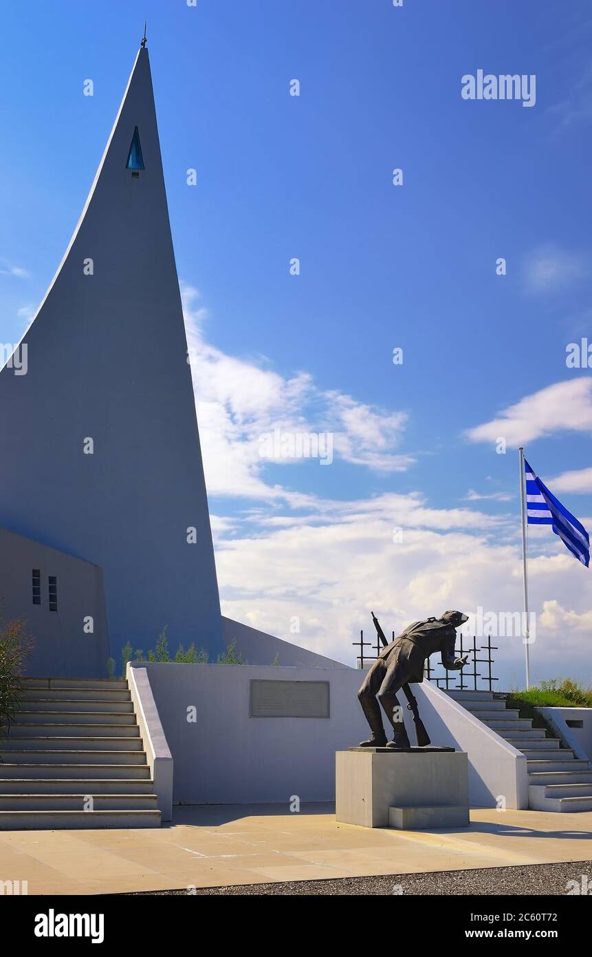 Greece - Sept 27, 2016: War memorial in central Greece in memory of the ...