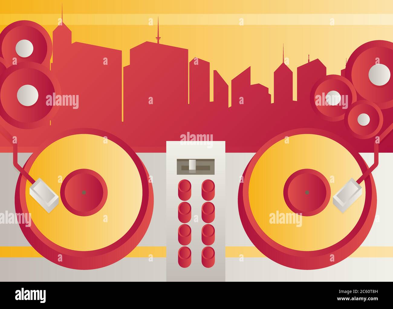 Designed modern DJ music banner. Vector illustration Stock Vector Image ...