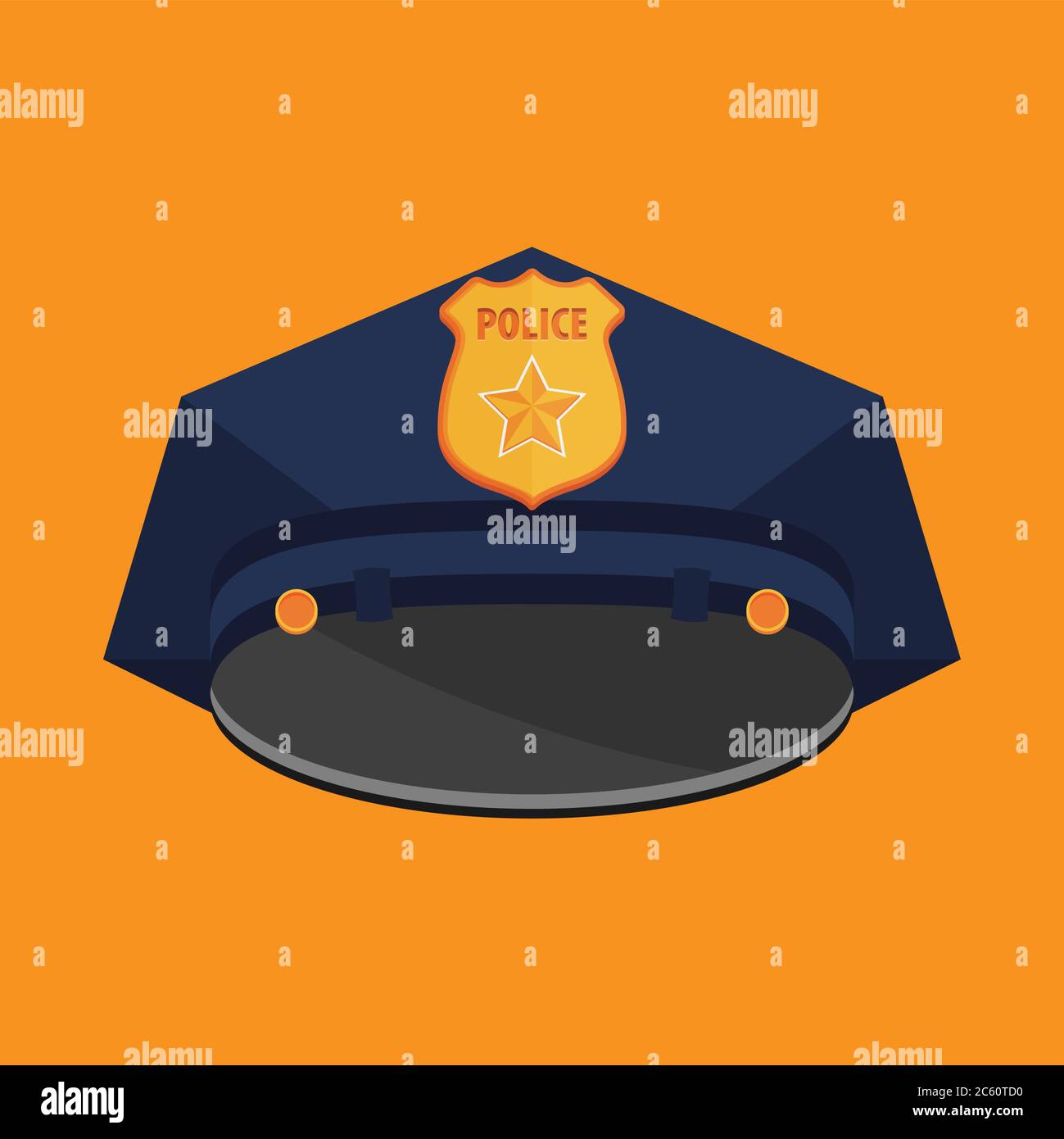Vector Police Hat flat vector Stock Vector Image & Art - Alamy