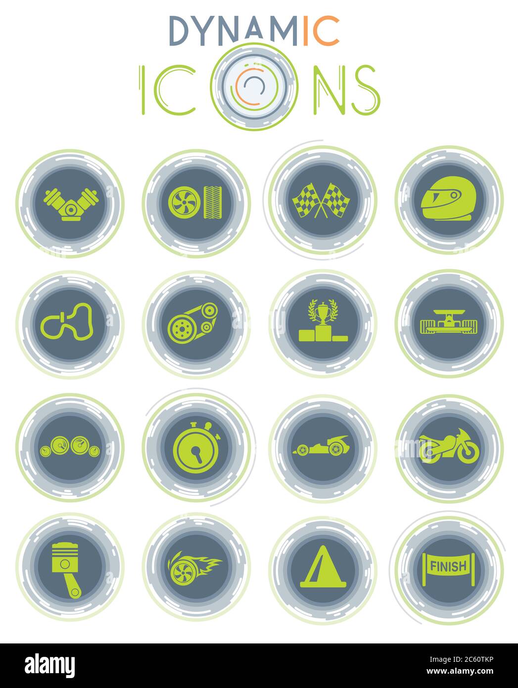 Racing dynamic icons Stock Vector Image & Art - Alamy