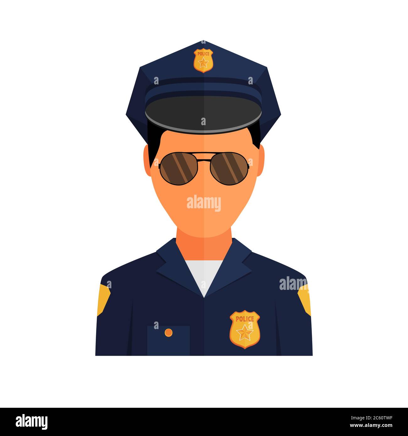 Police officer avatar icon hi-res stock photography and images - Alamy