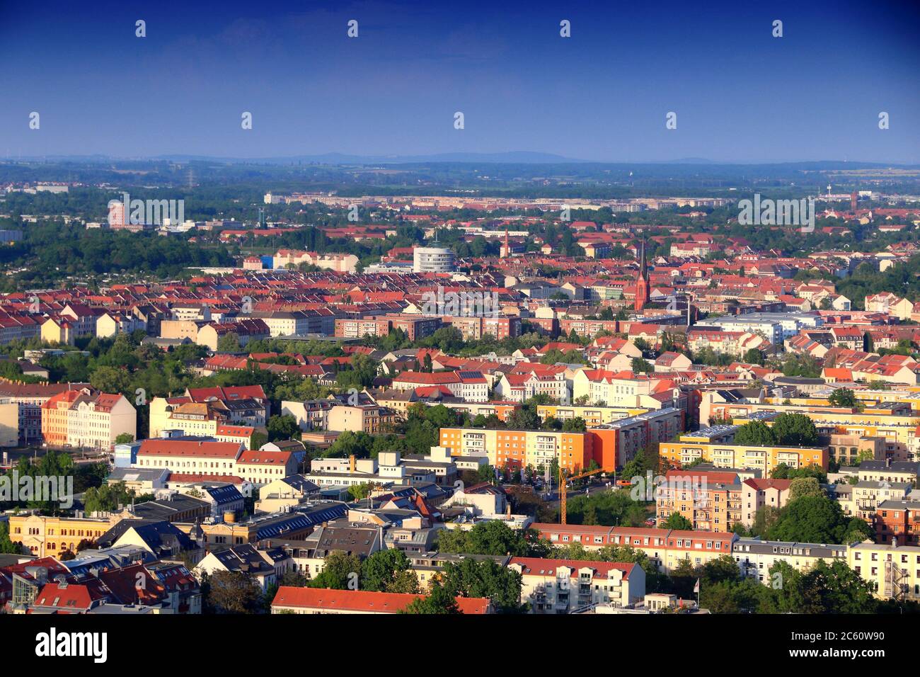 Leipzig city, Germany (State of Saxony). Cityscape with Neustadt and ...