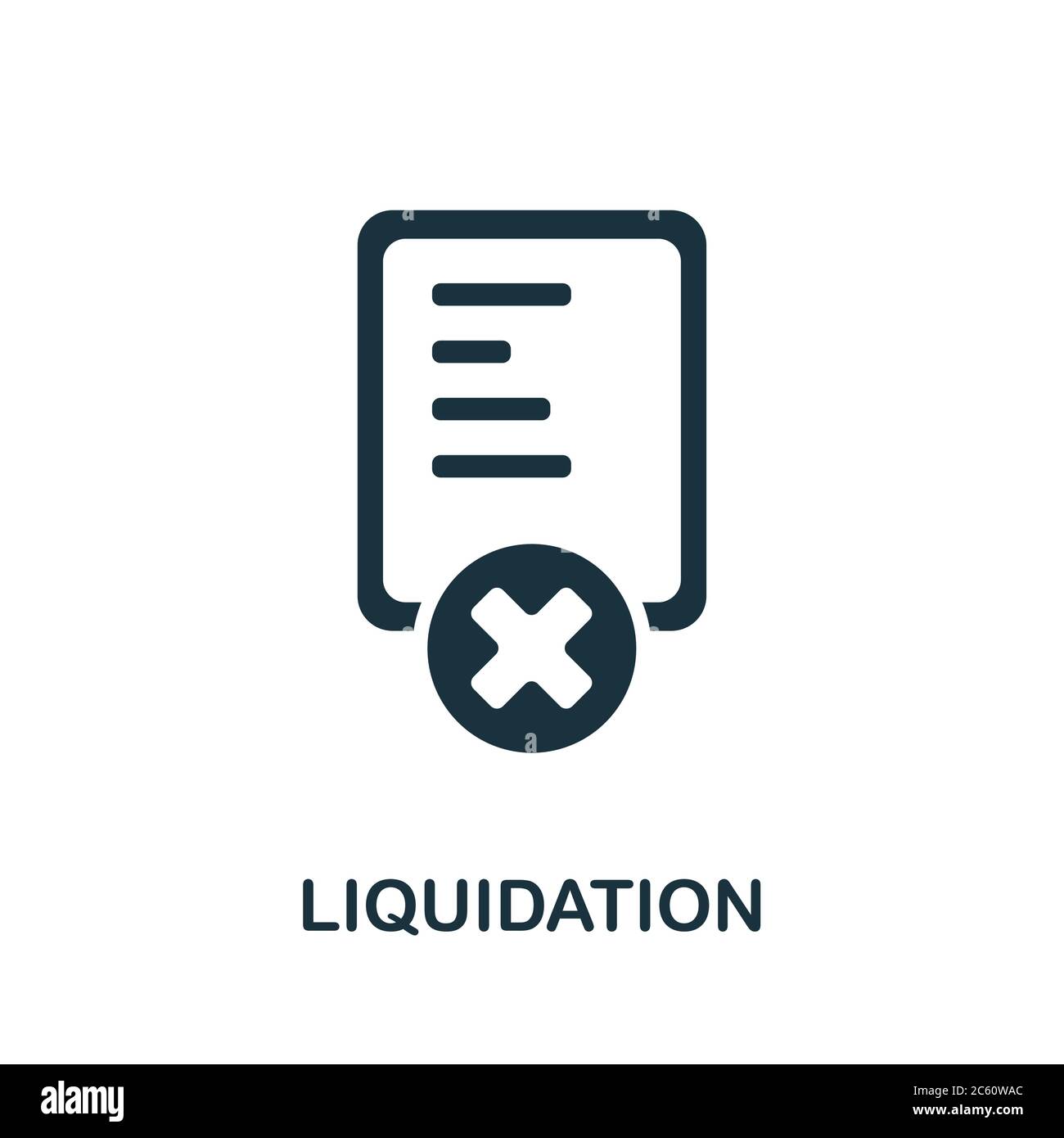 Liquidation icon. Simple element from Crisis collection. Creative ...