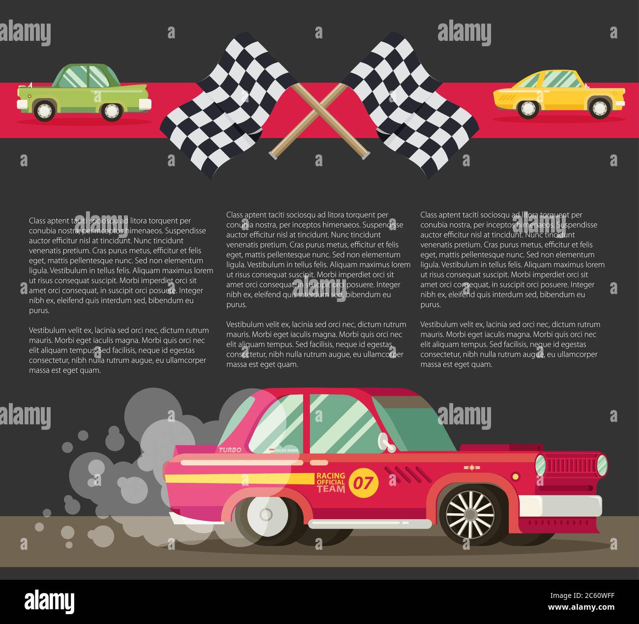 Background with retro racing car vector. Eps 10 Stock Vector Image ...
