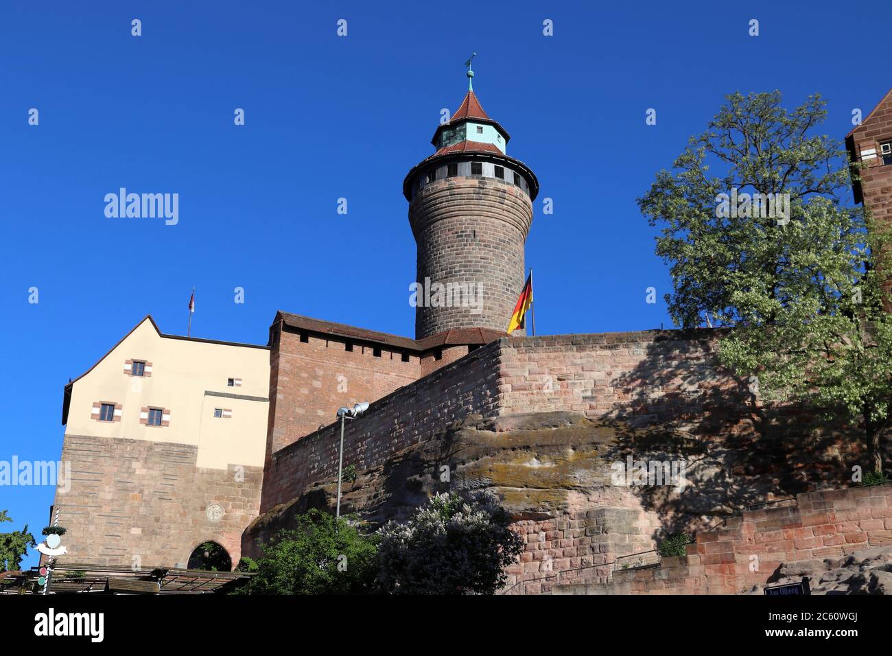 Nuremberg Imperial Castle - Sinwell Tower. Landmark of Nuremberg city ...
