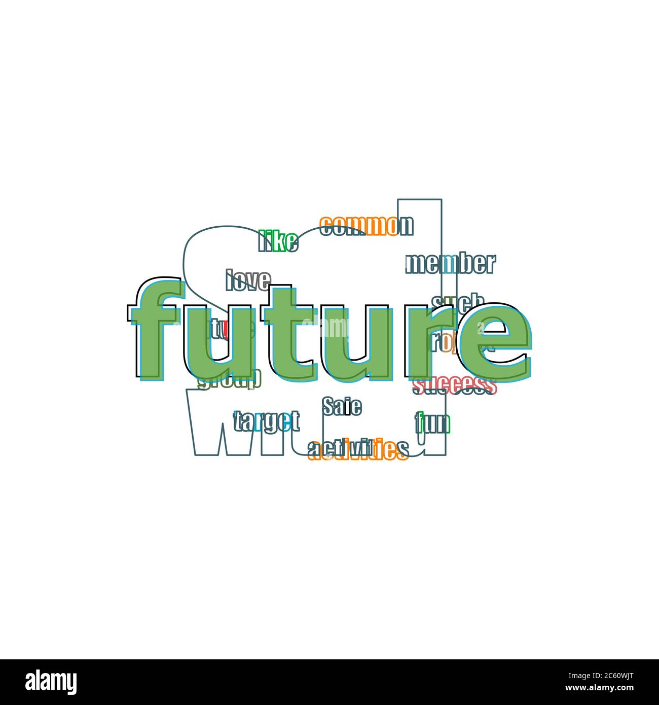 Text Future. Time concept . Logo design template elements for your ...