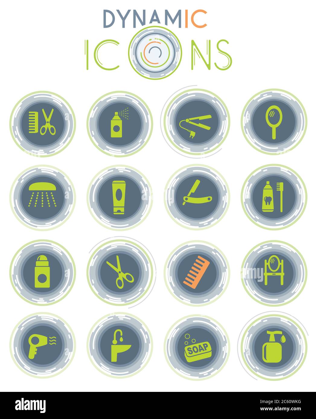 personal care dynamic icons Stock Vector Image & Art - Alamy