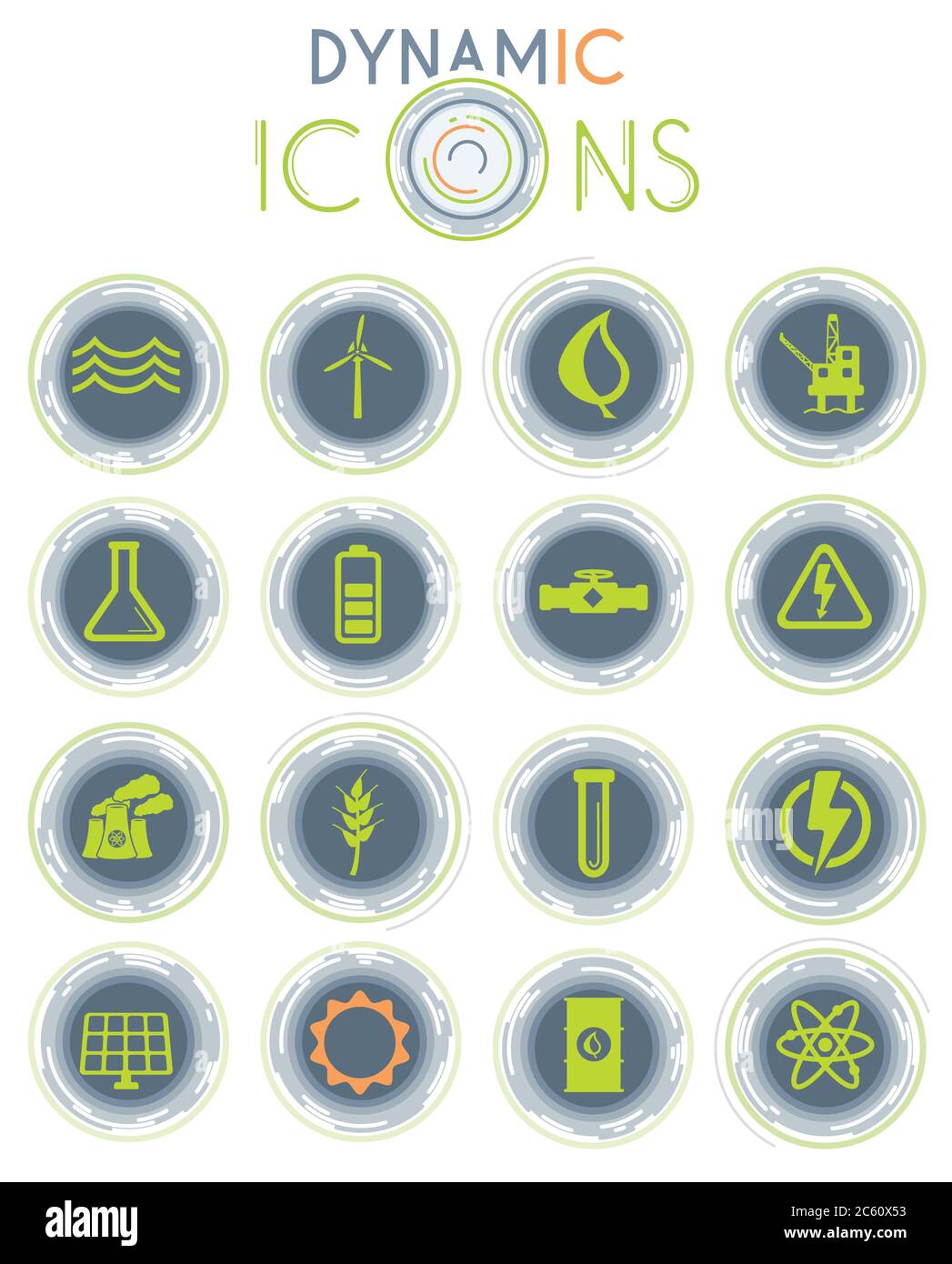 Power generation dynamic icons Stock Vector Image & Art - Alamy