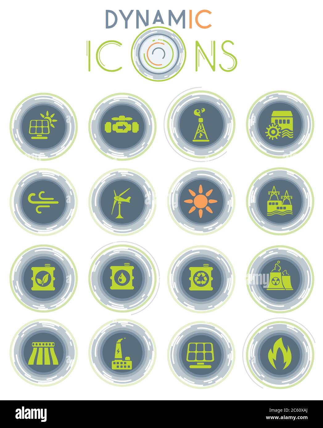 Power generation industry dynamic icons Stock Vector Image & Art - Alamy