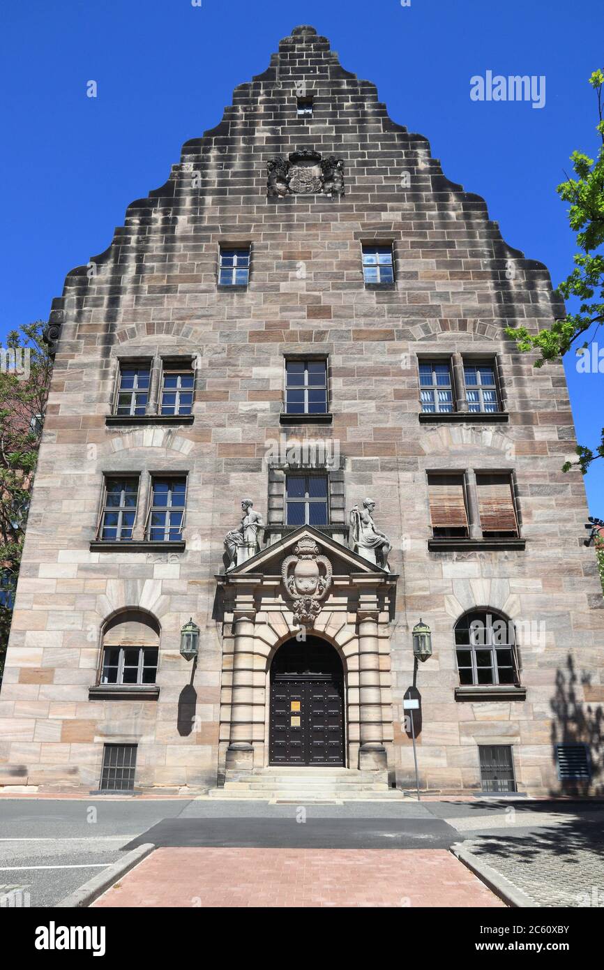 Court of law in Nuremberg, Germany. Palace of Justice where Nuremberg ...