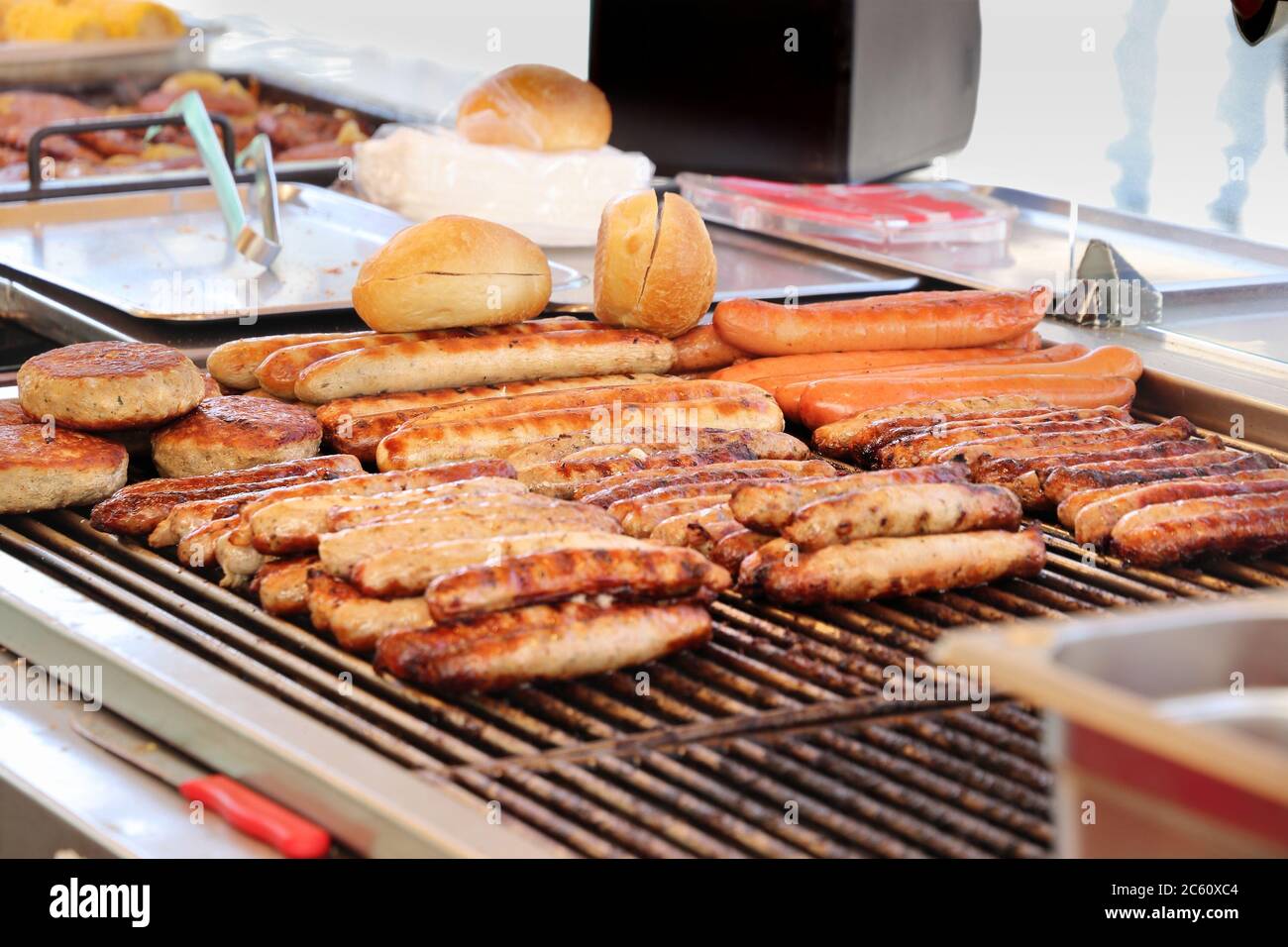German cuisine - grilled Franconian sausages (bratwurst) in Nuremberg ...