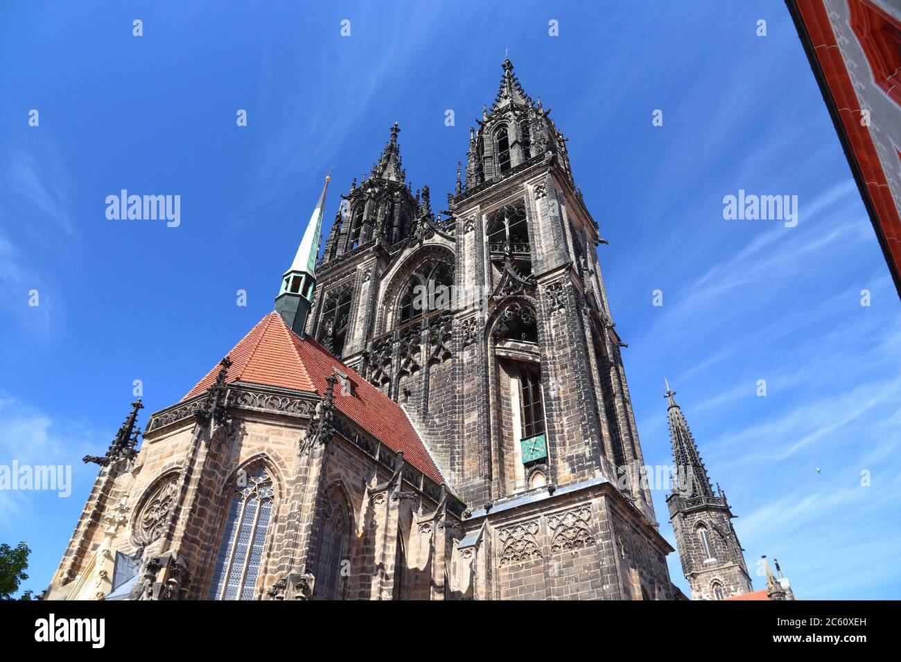 Meissen Cathedral church (Meissner Dom) in Germany. German landmarks ...