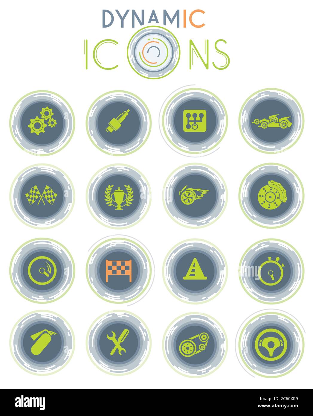 Racing dynamic icons Stock Vector Image & Art - Alamy